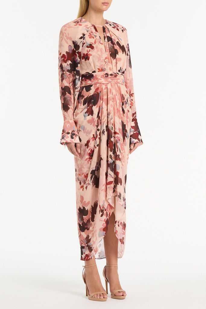 FIORI ETEREA GEORGETTE WATERFALL DRESS – Carla Zampatti