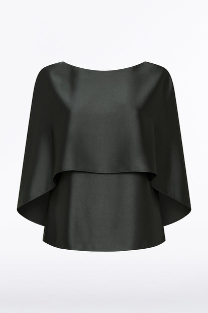 STERLING SATIN CAPE TOP – Carla Zampatti