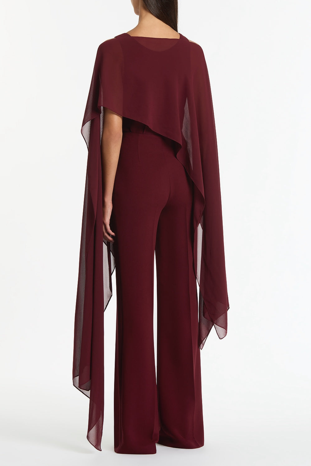 MERLOT GEORGETTE CASCATA WRAP – Carla Zampatti