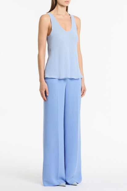 POWDER BLUE GEORGETTE SCOOP CAMI – Carla Zampatti